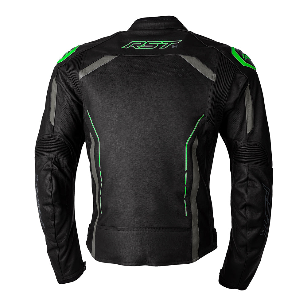 RST S1 CE LEATHER JACKET [BLACK/GREY/NEON GREEN] – Timaru Yamaha